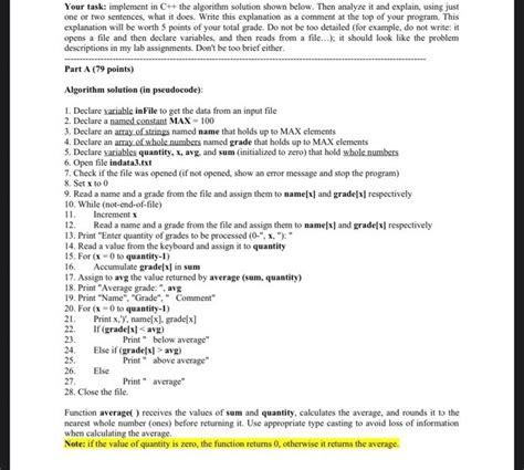 Solved 11 Your Task Implement In C The Algorithm