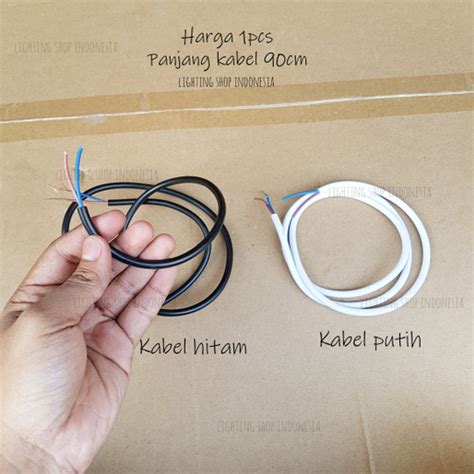 Jual Kabel 90cm Minimalis 1pcs Panjang 90cm Untuk Lampu Gantung Hitam Putih Kabel Putih Per
