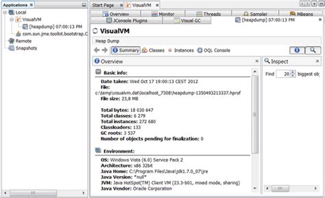 Développons En Java Visualvm