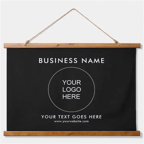 Customize Business Logo Text Qr Code Template Hanging Tapestry Zazzle