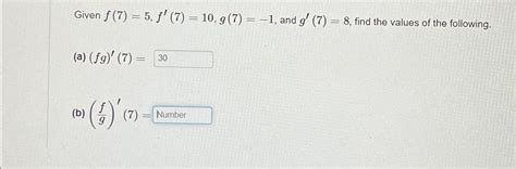 Solved Given F F G And G Find Chegg Com