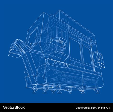 Metalworking Cnc Milling Machine Royalty Free Vector Image