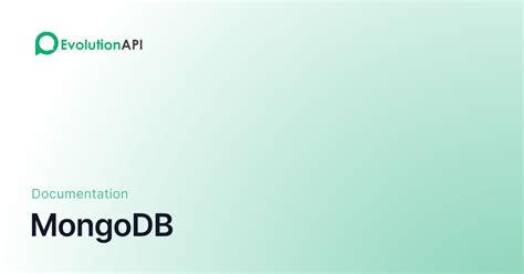 Mongodb Evolution Api Documentation