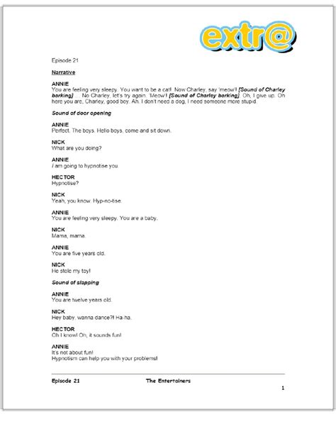 Episode 21 Narrative Extr Script Pdf