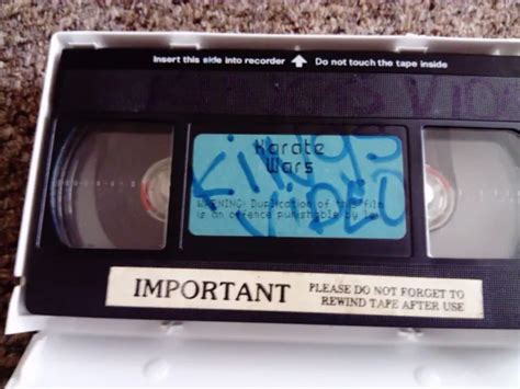 Rare Vhs Tape Karate Wars Pre Cert Writing On Tape See Pic Ex Rental