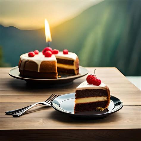 Premium AI Image Naked Black Forest Cake Schwarzwald Pie Cake With