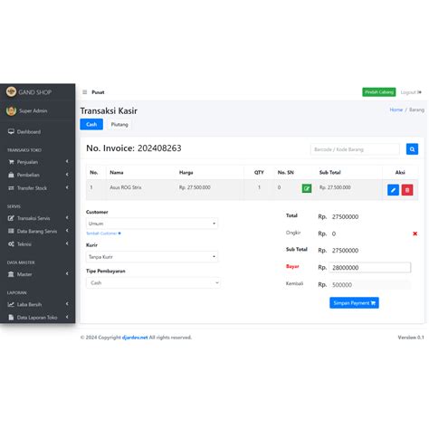 Jual Aplikasi Pos Kasir Multi Cabang Multi User Berbasis Web Shopee Indonesia