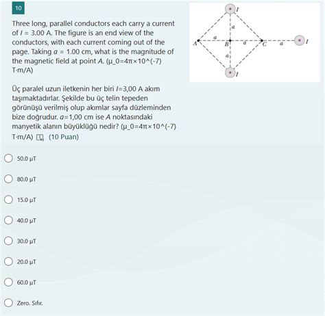 Solved Three Long Parallel Conductors Each Carry A Current