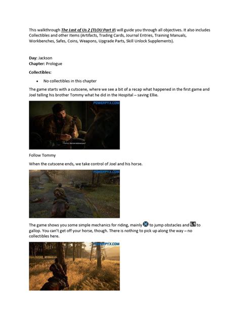 The Last Of Us 2 Walkthrough Pdf