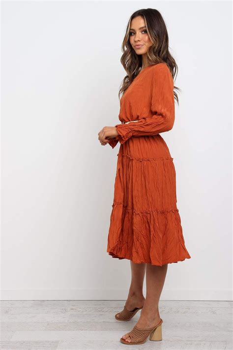 Burnt Orange Casual Dress Dresses Images 2022