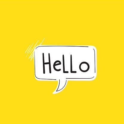 안녕하세요 안녕하세요 배너 연설 거품 포스터 및 스티커 개념 텍스트 안녕하세요 고립 된 배경 낙서 손으로 그린 스타일 0명에 대한 스톡 벡터 아트 및 기타 이미지 Istock