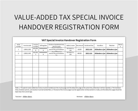 Free Handover Registration Form Templates For Google Sheets And Microsoft Excel Slidesdocs