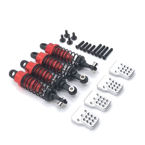 4pcs Metal Shock Absorber Damper With Extender Seat For Wpl C14 C24 C34