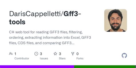 github dariscappelletti gff3 tools c web tool for reading gff3