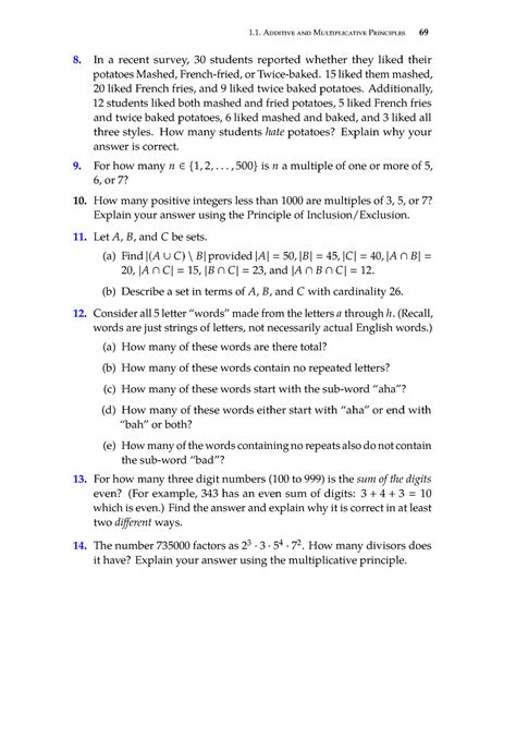 Discrete Mathematics 29 Additive And Multiplicative Principles 69 In