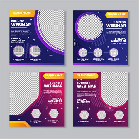 Gradient Webinar Social Media Post Template 9890603 Vector Art At Vecteezy