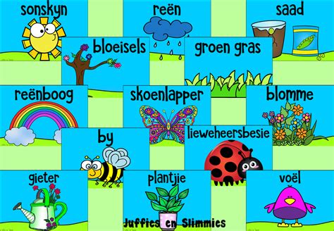 Lente Temaprente Kleimatte En Aktiwiteitsboek Vir Kleuters Juffies