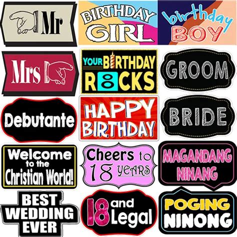 Photobooth Props Callout 15pcs Set Lazada PH