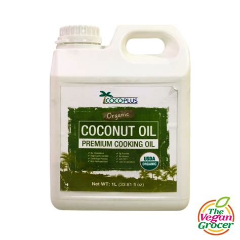 Coco Plus Organic Coconut Cooking Oil Premium 1l The Vegan Grocer Ph