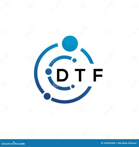 Dtf Letter Logo Design On White Background Dtf Creative Initials