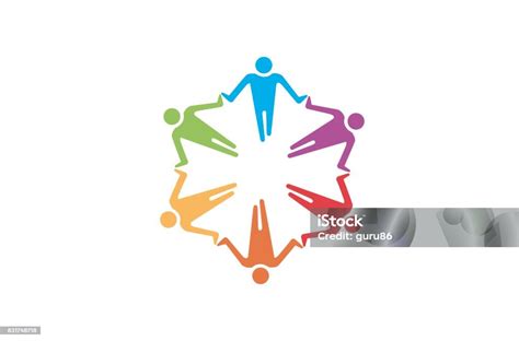 크리에이 티브 다채로운 추상적인 가족 사람들 심볼 디자인 가족에 대한 스톡 벡터 아트 및 기타 이미지 가족 웰빙 직원