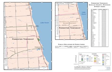 Forester Township Sanilac County Michigan Map By Donald Dale Milne
