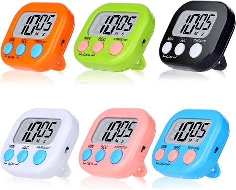 Mwellewm Kitchen Timer 6 Packs Digital Timers For Classroom