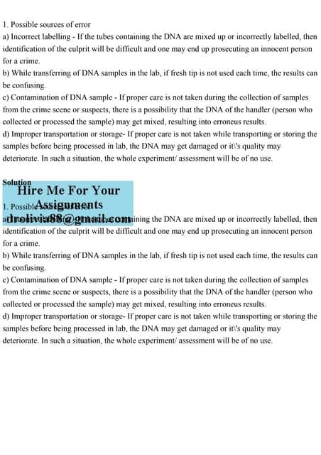 1 Possible Sources Of Errora Incorrect Labelling If The Tubes Pdf