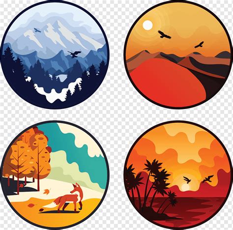Naturaleza paisaje fondos círculo png PNGWing