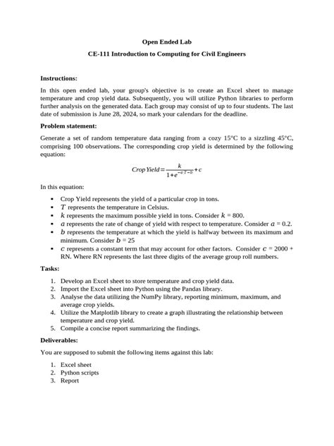 open ended lab itc pdf