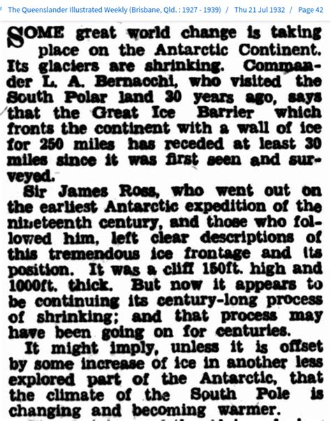 Antarctic Ice Cap Found Shrinking Toward Pole” Real Climate Science