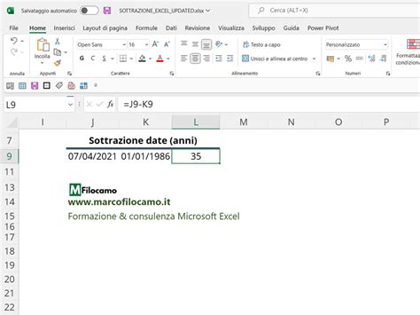Come Fare La Sottrazione Con Microsoft Excel