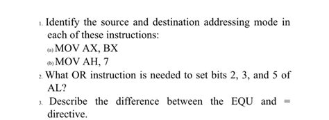 solved 1 identify the source and destination addressing