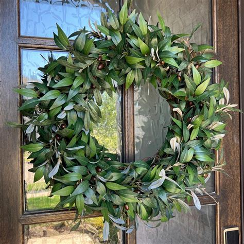 Olive Branch Wreath For Front Door Year Round Wreath Everyday Greenery Wreath Sophisticated