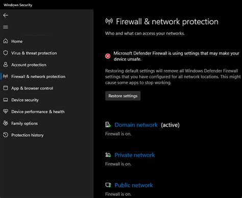 Active Directory No Domain Profile In Windows Defender Firewall
