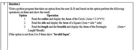 Solved 3 Question Write A Python Program That Takes An