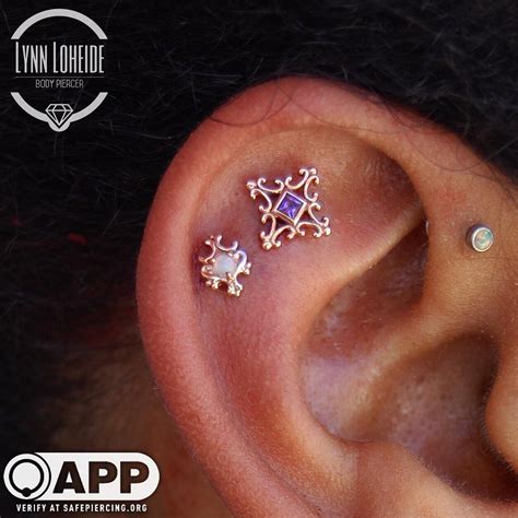 Double Flat With Some Bvla Rose Gold By Lynn At Amato Rpiercing