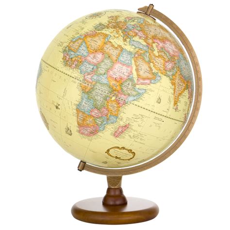 Hastings World Globe Antique Ocean World Globe With Vintage Walnut