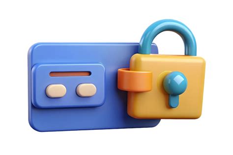 3d Credit Card And Padlock Isolated On A White Background Concept As A Secure And Simple