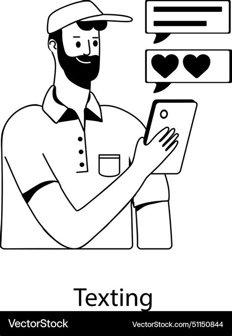 Texting Royalty Free Vector Image Vectorstock