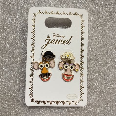Toy Story Mr And Mrspotato Head Earrings ต่างหู แบบเจาะ ทอยสตอรี่ โปเต