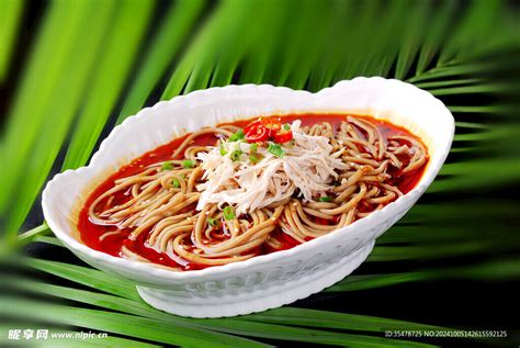 鸡丝荞面摄影图 传统美食 餐饮美食 摄影图库 昵图网