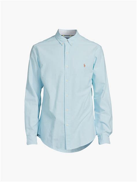 Polo Ralph Lauren Slim Fit Oxford Shirt In Aegean Blue Endource