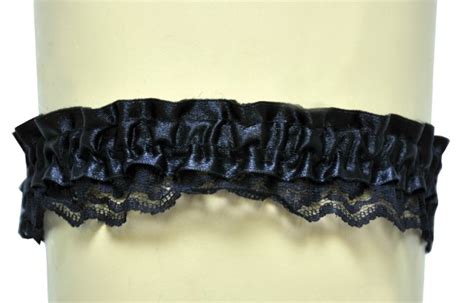 Black Satin Lace Garter Imaginations Costume And Dance