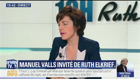 Manuel Valls face à Ruth Elkrief