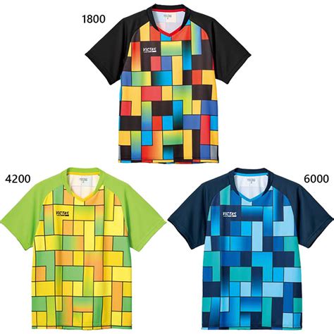 楽天市場ビクタス メンズ レディース パズル ゲームシャツ 卓球ウェア トップス 半袖 吸汗速乾 抗菌防臭 UVカット ネイビー グリーン