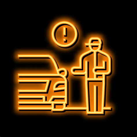 Traffic Offense Neon Glow Icon Illustration Vector Art At Vecteezy