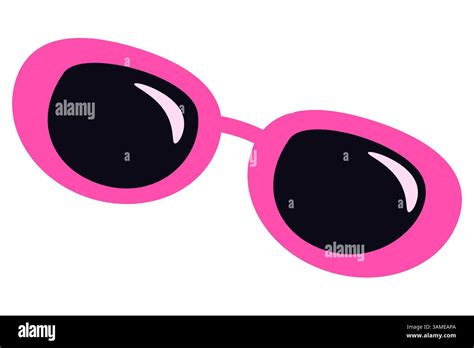 Stylish Pink Sunglasses In A Minimalist Design Stock Vector Image And Art