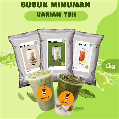 Jual BUBUK MINUMAN RASA TEH 1KG SERBUK MINUMAN ANEKA RASA POWDER