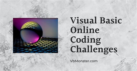 visual basic online coding challenges vb monster